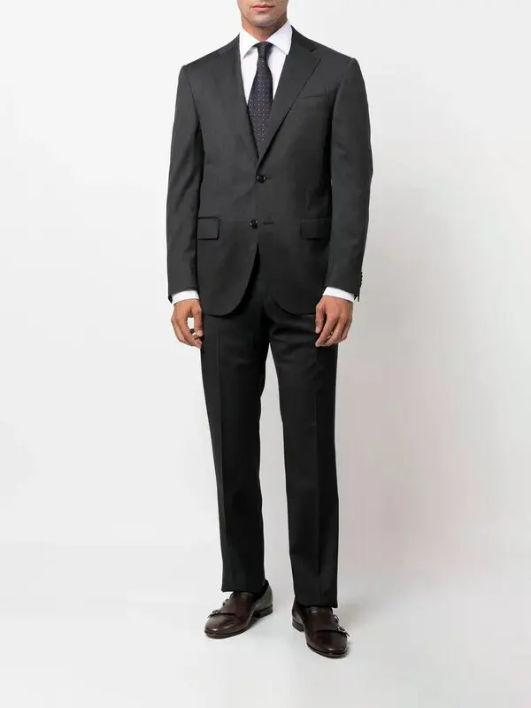 Corneliani Single-breasted Virgin-wool Suit - Grey