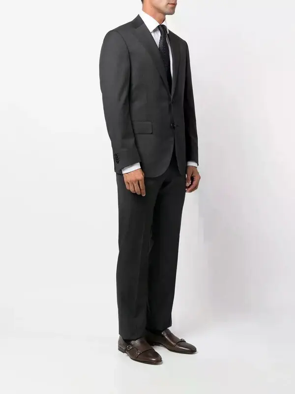 Corneliani Single-breasted Virgin-wool Suit - Grey