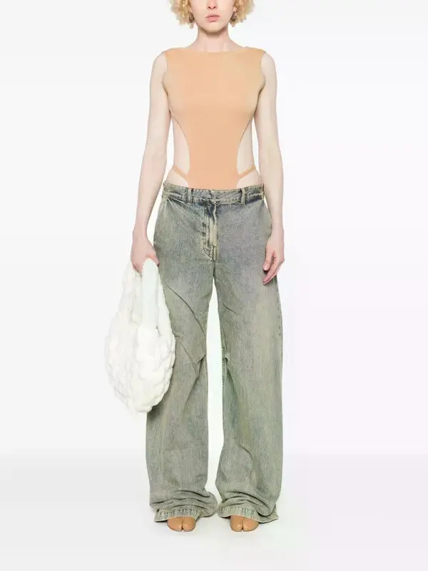 ENTIRE STUDIOS Acid Wash Wide Leg Jeans
