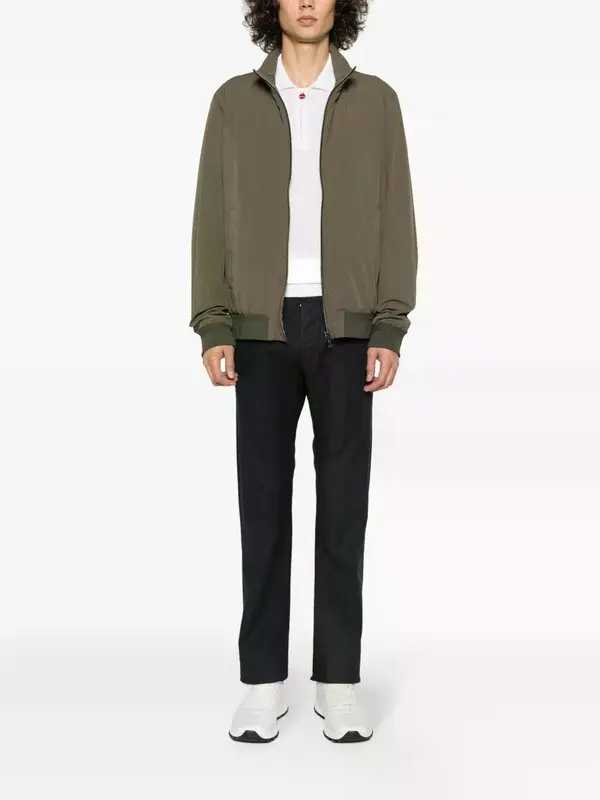 Jacob Cohen Scarf-detail Straight Trousers - Blue