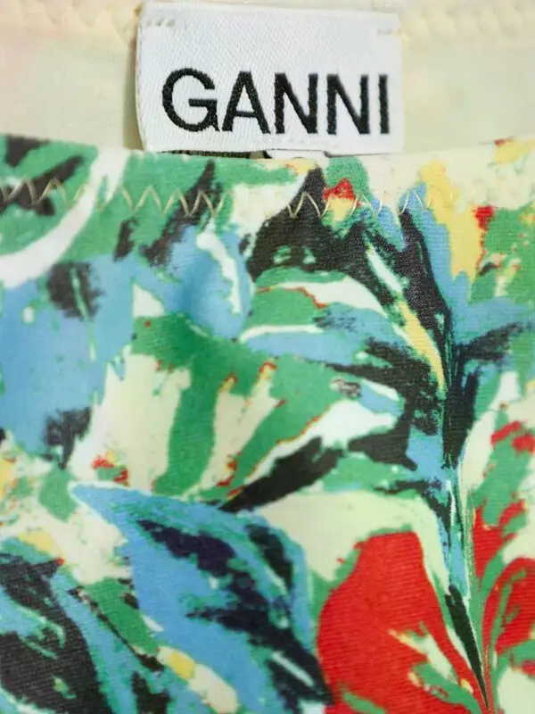 GANNI Floral-print Bikini Bottoms