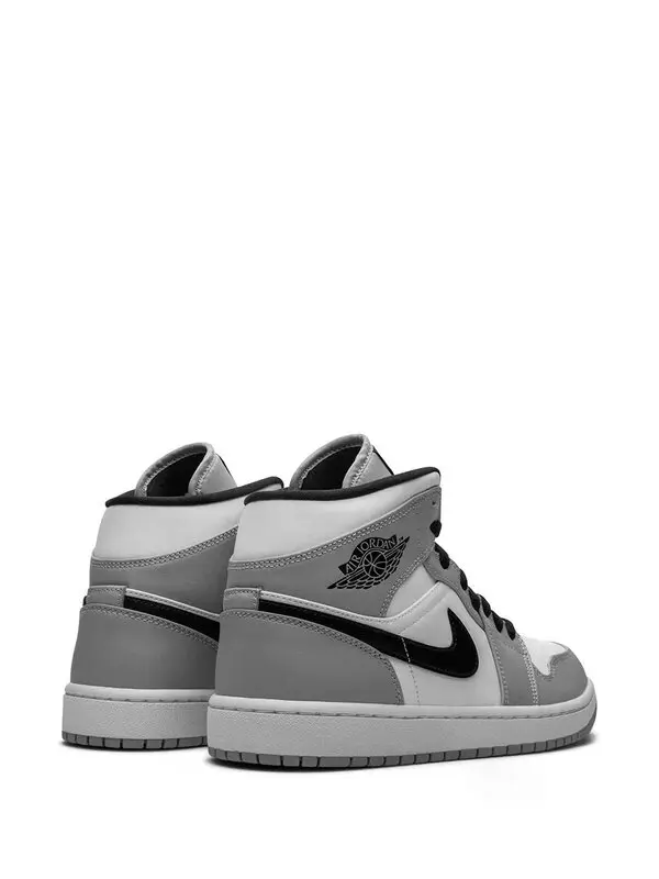 JORDAN Air 1 Mid Light Smoke Sneakers - Grey