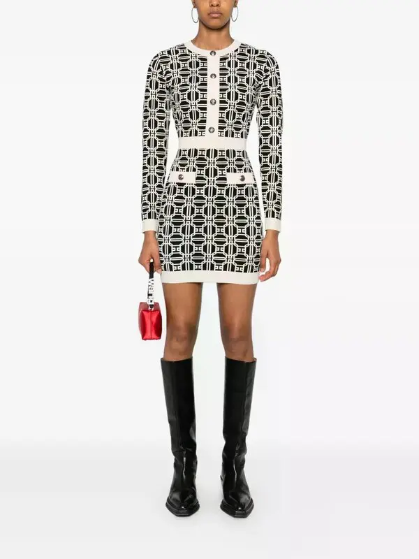 Elisabetta Franchi Logo-jacquard Mini Dress