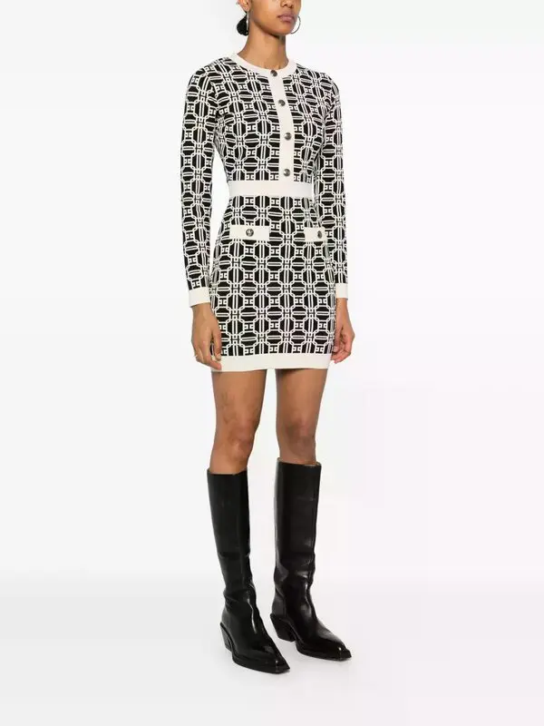 Elisabetta Franchi Logo-jacquard Mini Dress