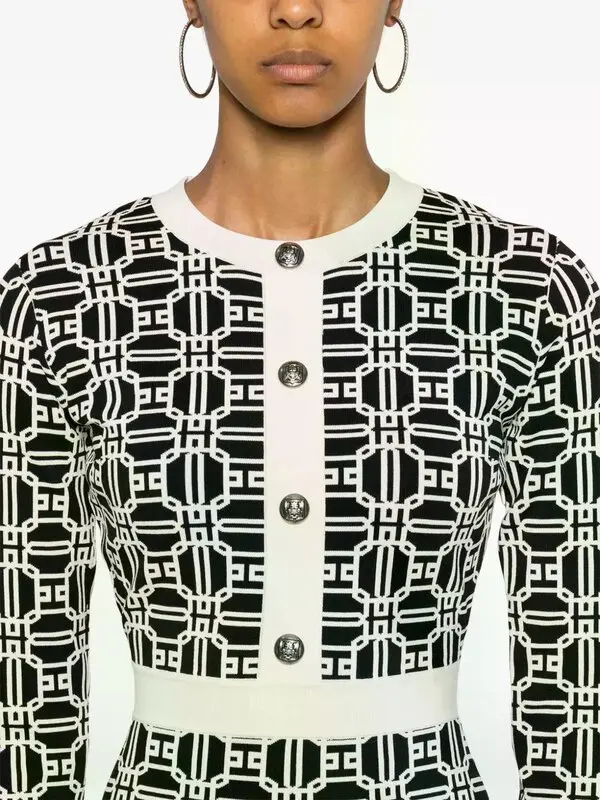 Elisabetta Franchi Logo-jacquard Mini Dress