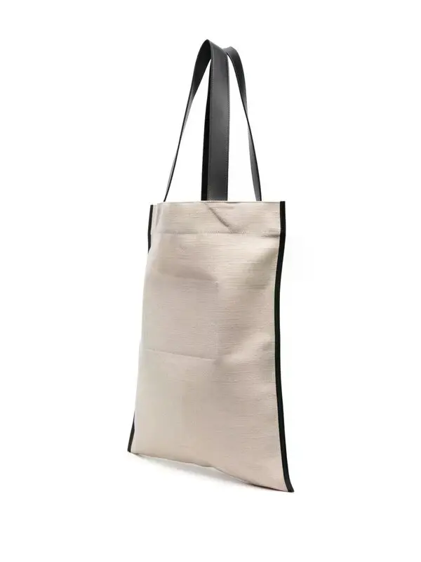 JIL SANDER Flat Embroidered-logo Tote Bag