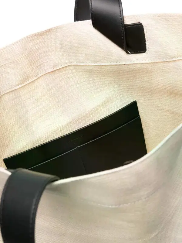 JIL SANDER Flat Embroidered-logo Tote Bag