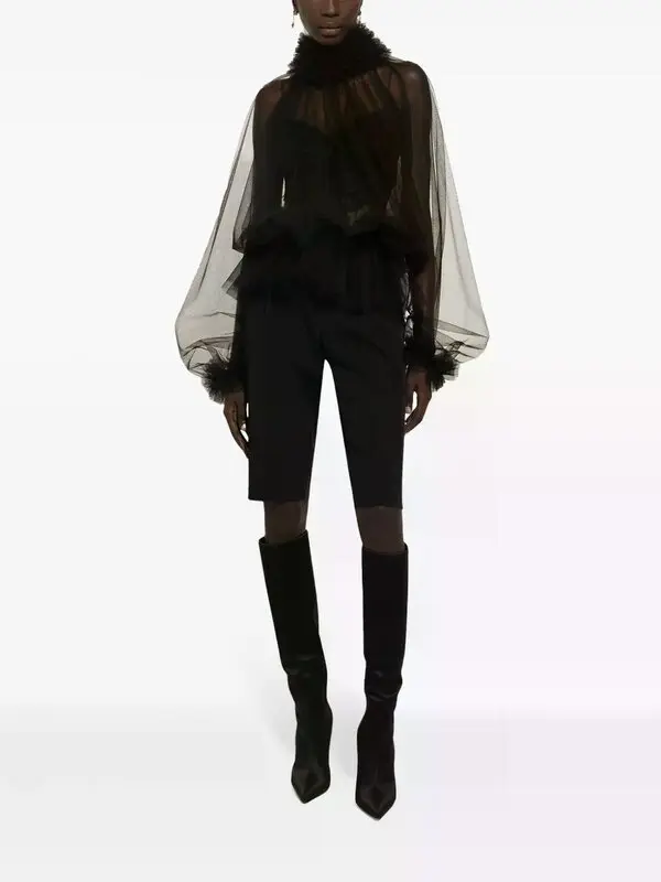 Dolce & Gabbana Pleated Knee-length Tailored Shorts