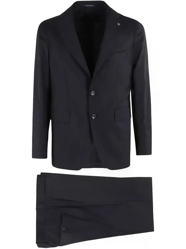 Tagliatore Single Breasted Wool Suit - Blue