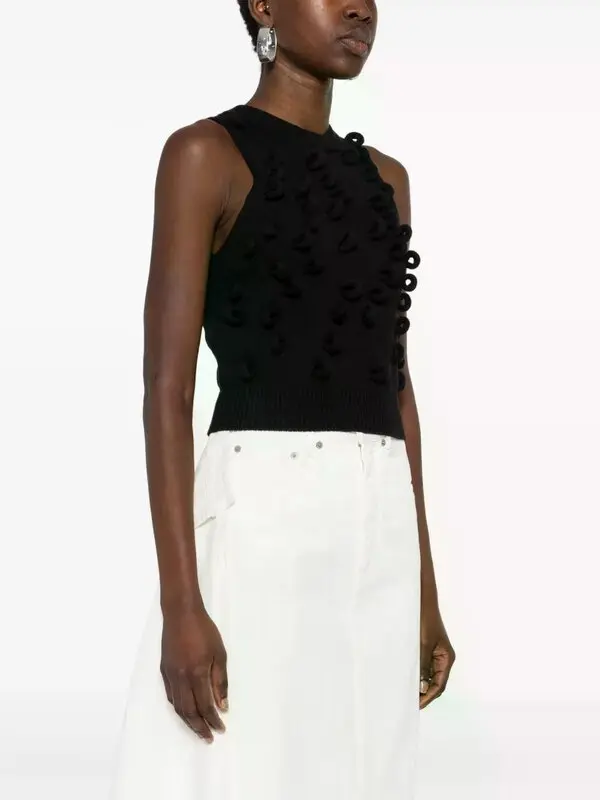 JW Anderson Loop-detailing Knitted Tank Top - Black