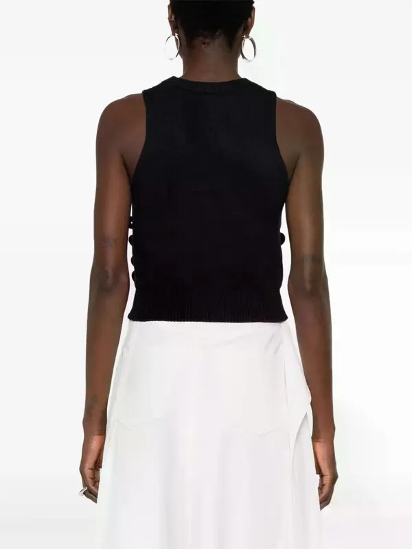 JW Anderson Loop-detailing Knitted Tank Top - Black