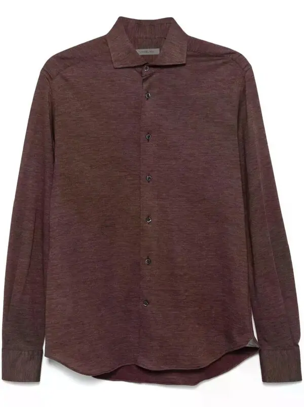 Corneliani Mélange-effect Shirt - Red