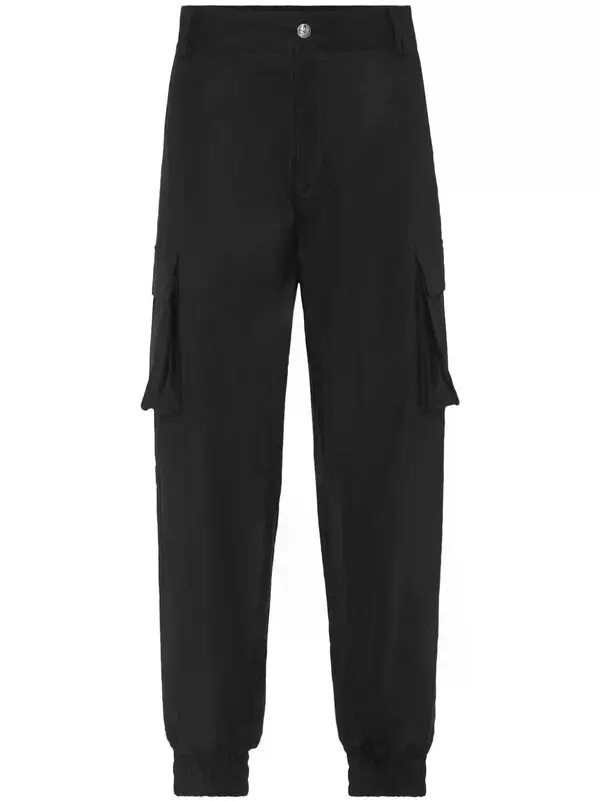 Philipp Plein Tapered-leg Cargo Pants - Black