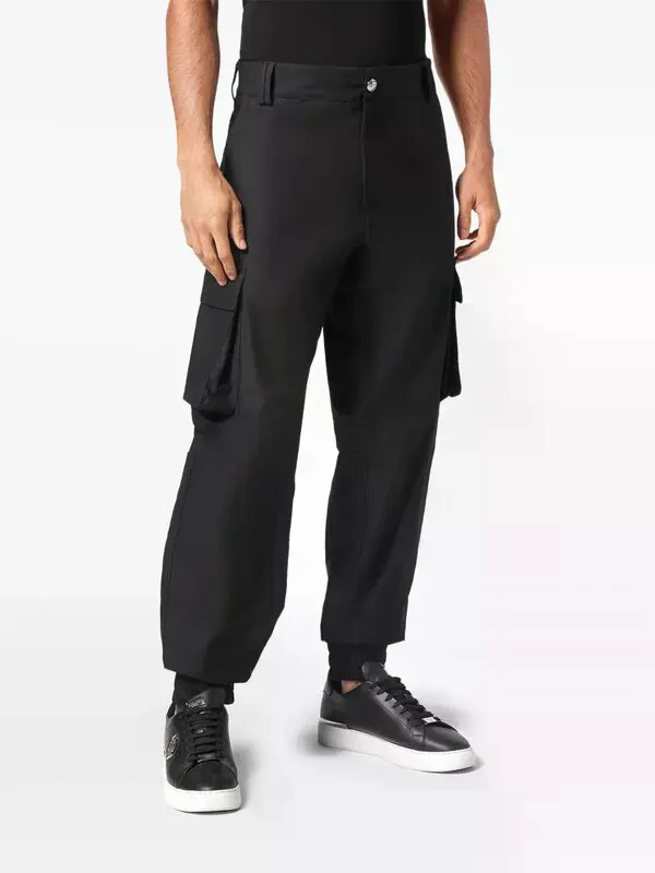 Philipp Plein Tapered-leg Cargo Pants - Black