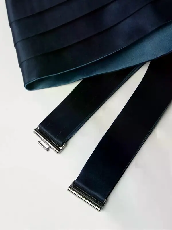 Brunello Cucinelli Satin Cummerbund - Blue