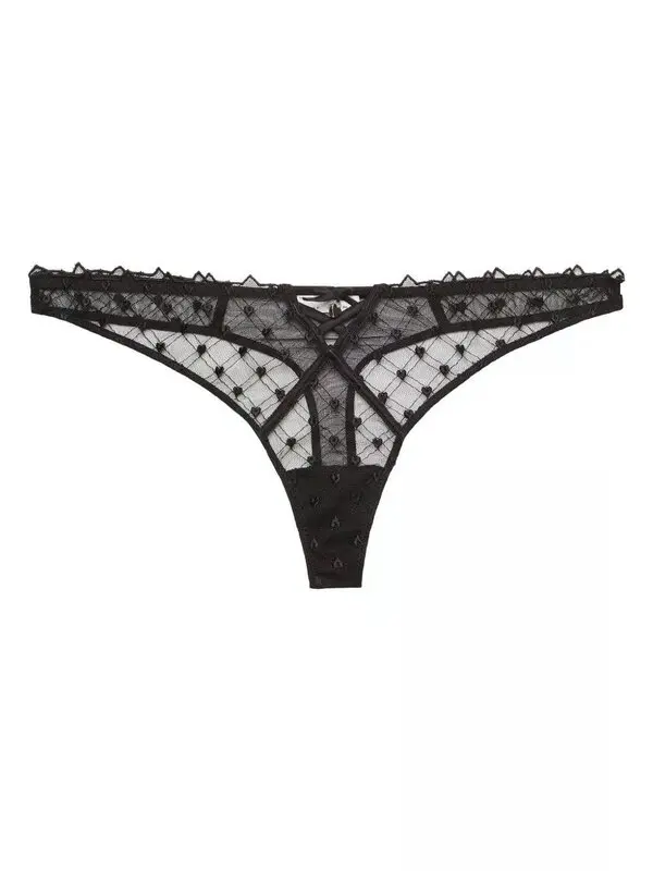 FLEUR DU MAL Love Lock Thong - Black