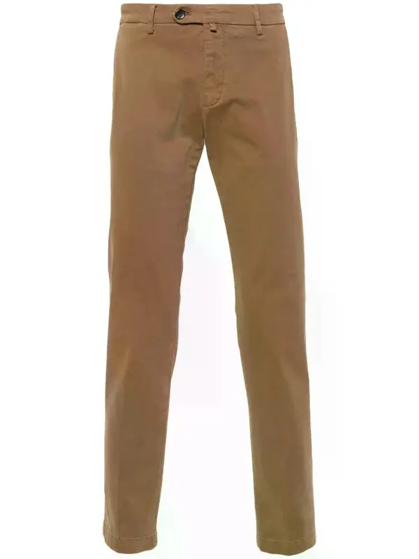BRIGLIA 1949 Cotton Chino Trousers - Brown