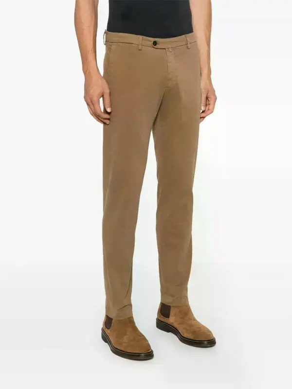 BRIGLIA 1949 Cotton Chino Trousers - Brown