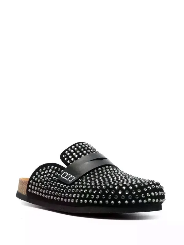 JW Anderson Crystal-embellished Leather Mules