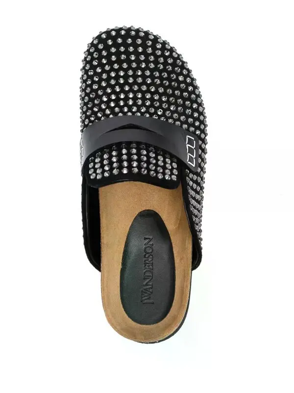 JW Anderson Crystal-embellished Leather Mules