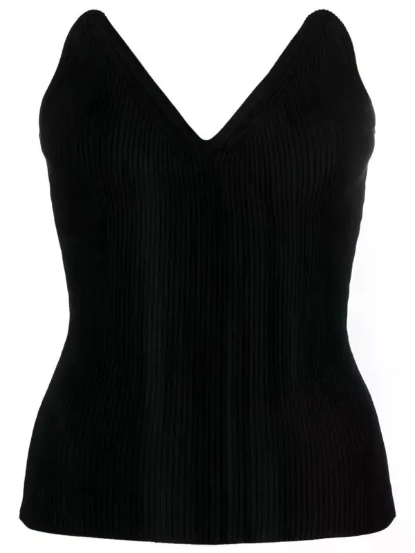 Coperni Ribbed-knit Bustier Top