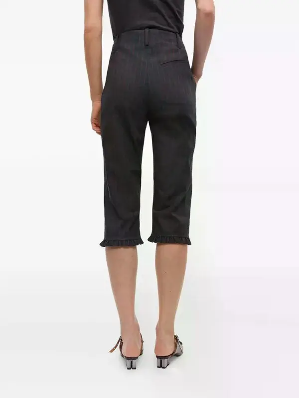 GANNI Pinstriped Capri Trousers