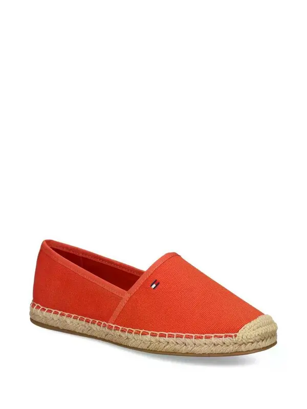 Tommy Hilfiger Flag-embroidered Canvas Espadrilles - Orange