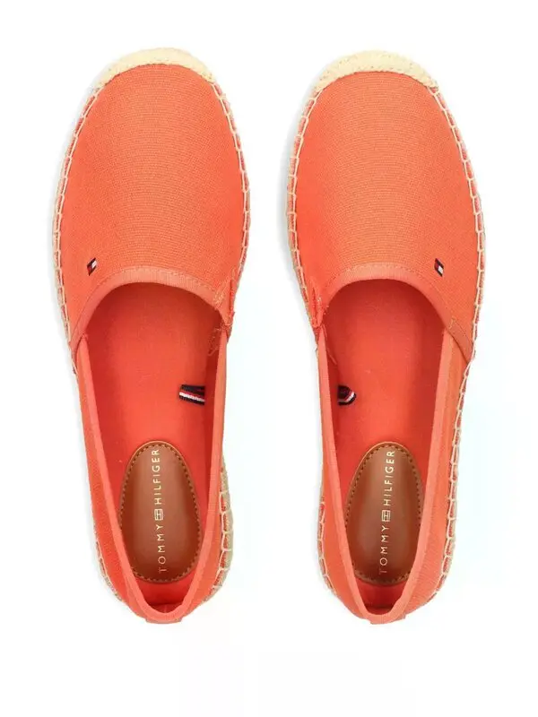 Tommy Hilfiger Flag-embroidered Canvas Espadrilles - Orange