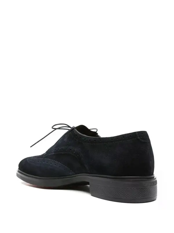 Santoni Suede Oxford Shoes