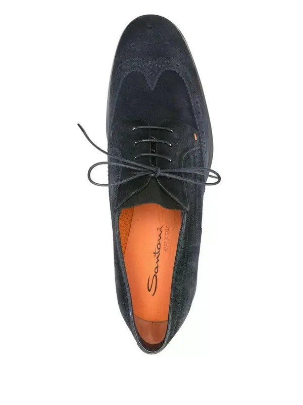 Santoni Suede Oxford Shoes