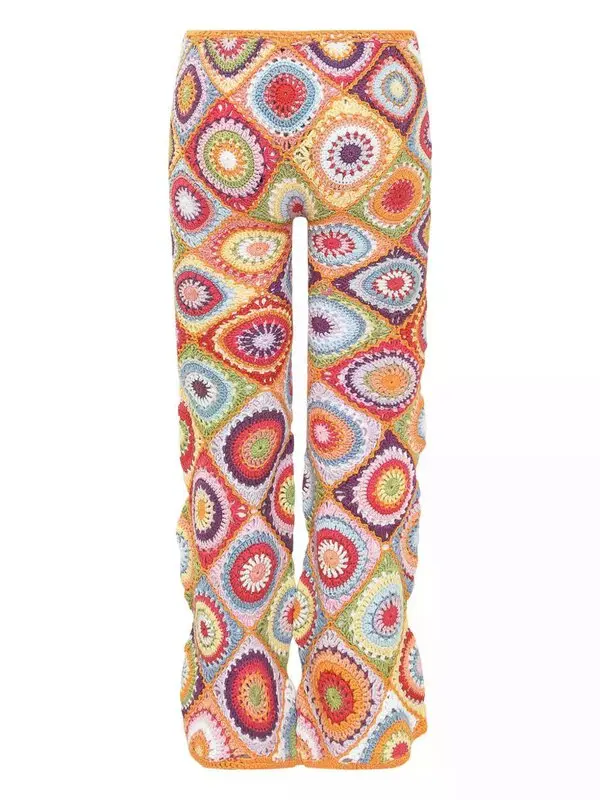 MIXIK Embroidered Straight-leg Trousers