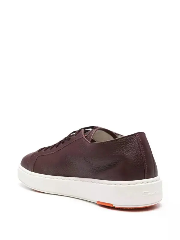 Santoni Leather Sneakers - Red