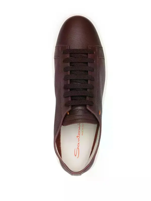 Santoni Leather Sneakers - Red