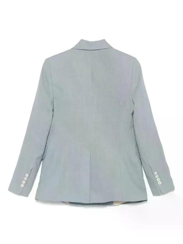 Eleventy Slub-texture Double-breasted Blazer - Grey