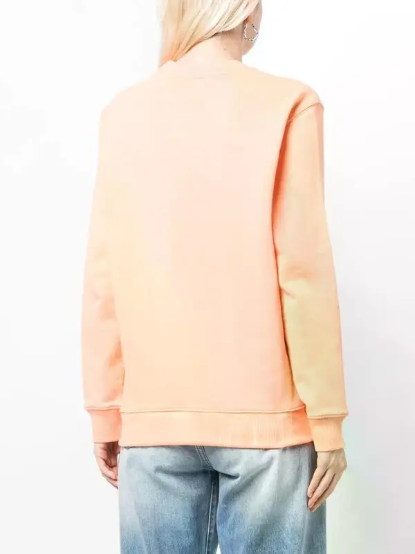 MSGM Logo-embroidered Cotton Sweatshirt - Orange