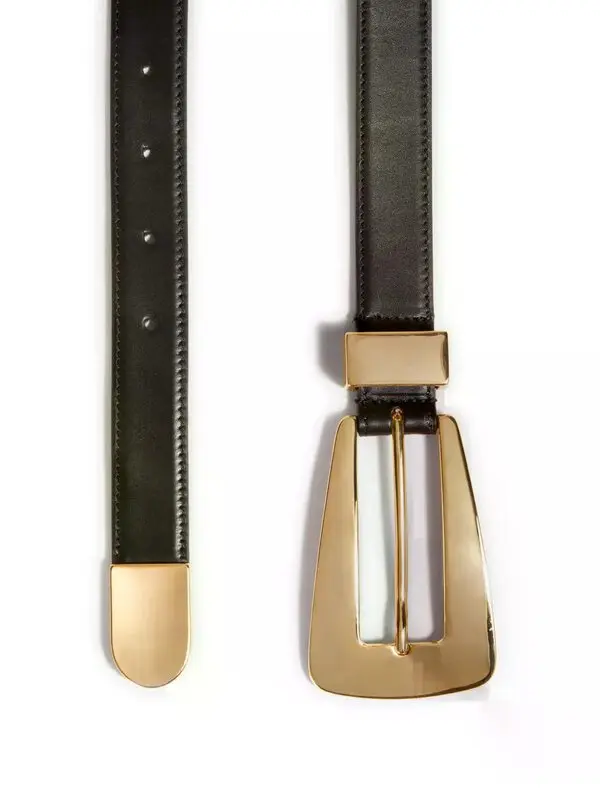 Khaite The Lucca Leather Belt - Black
