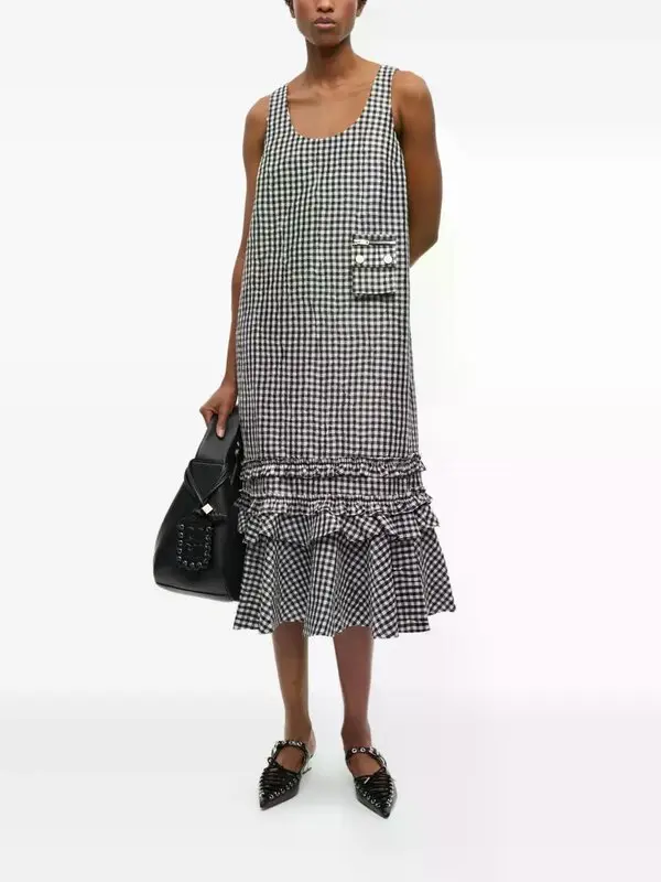 GANNI Gingham-print Dress