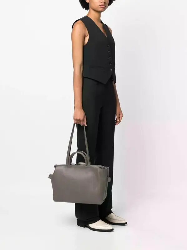 Marsèll 4 Dritta Logo-debossed Leather Tote Bag - Grey