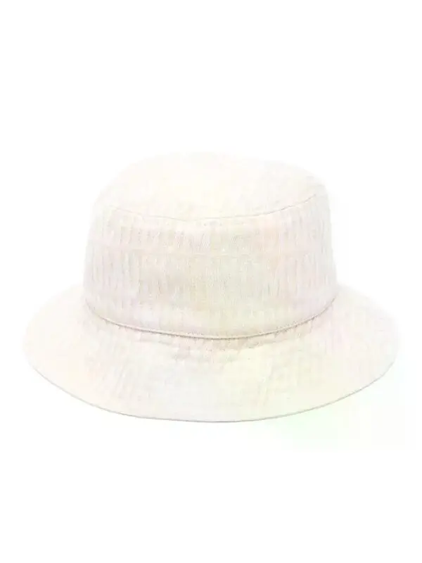 Moschino Embroidered-logo Bucket Hat - Neutrals