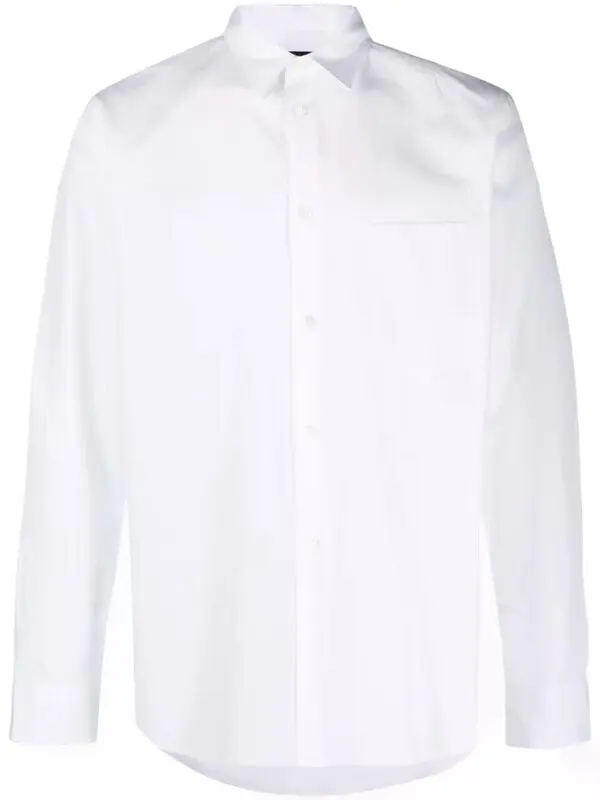 Comme Des Garçons Patch-pocket Cotton Shirt - White