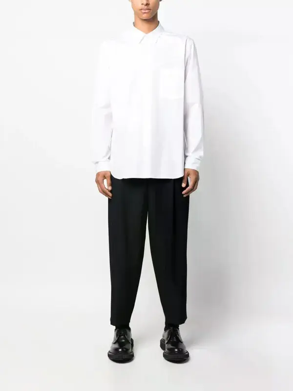 Comme Des Garçons Patch-pocket Cotton Shirt - White