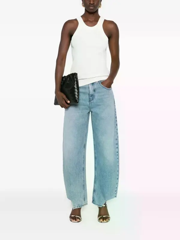 Closed Logo-embroidered Ribbed Tank Top - Neutrals