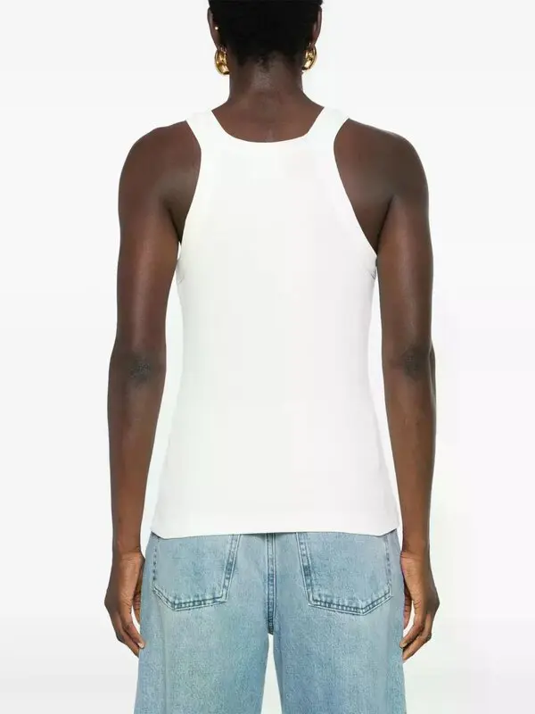 Closed Logo-embroidered Ribbed Tank Top - Neutrals