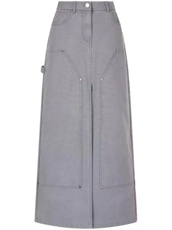 STUDIO TOMBOY Cotton Midi Skirt - Blue