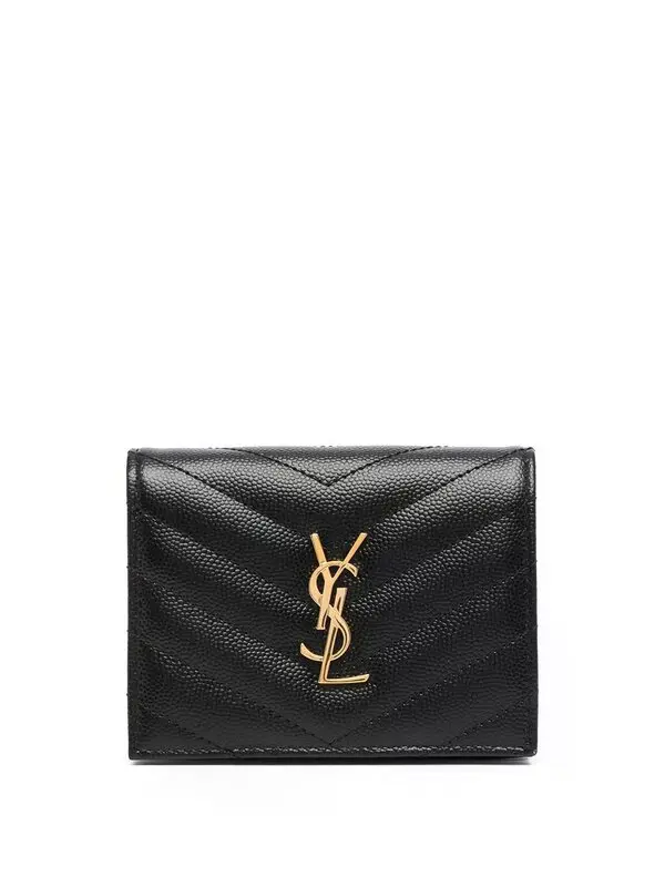 Saint Laurent Cassandre Wallet - Black