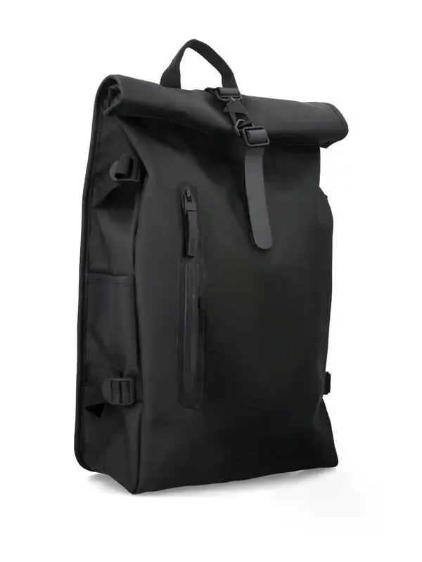 Rains Large Rolltop Backpack - Black