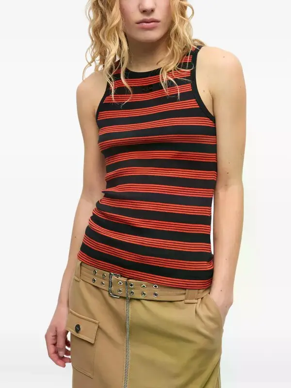 GANNI Striped Tank Top