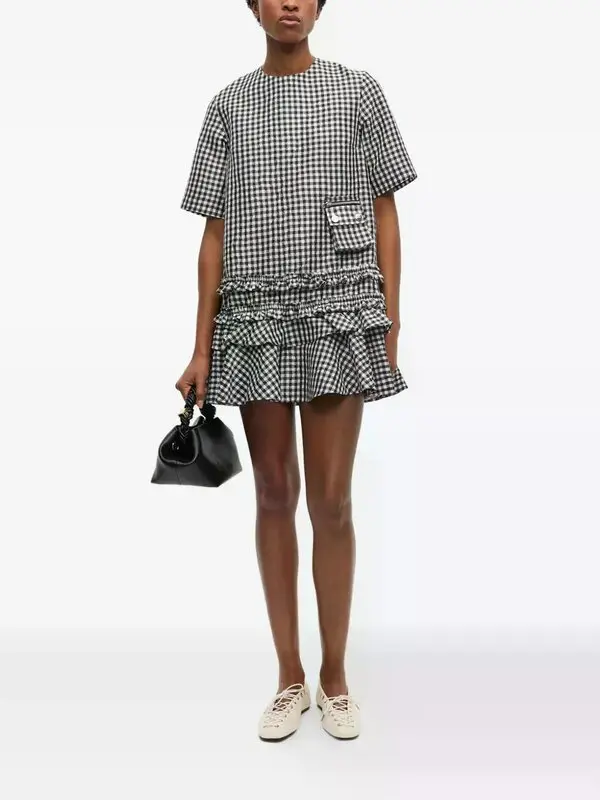GANNI Gingham-print Dress