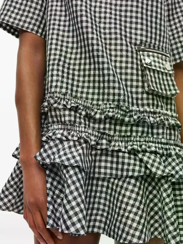 GANNI Gingham-print Dress