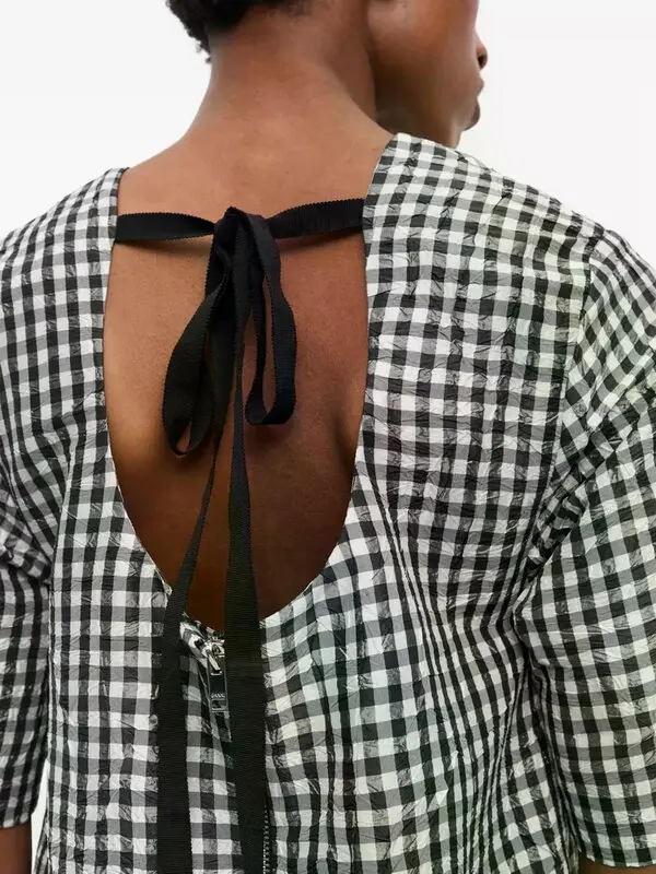 GANNI Gingham-print Dress